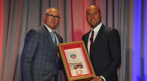 Derek Jeter Receives Joe DiMaggio American Icon Award | Joe DiMaggio ...